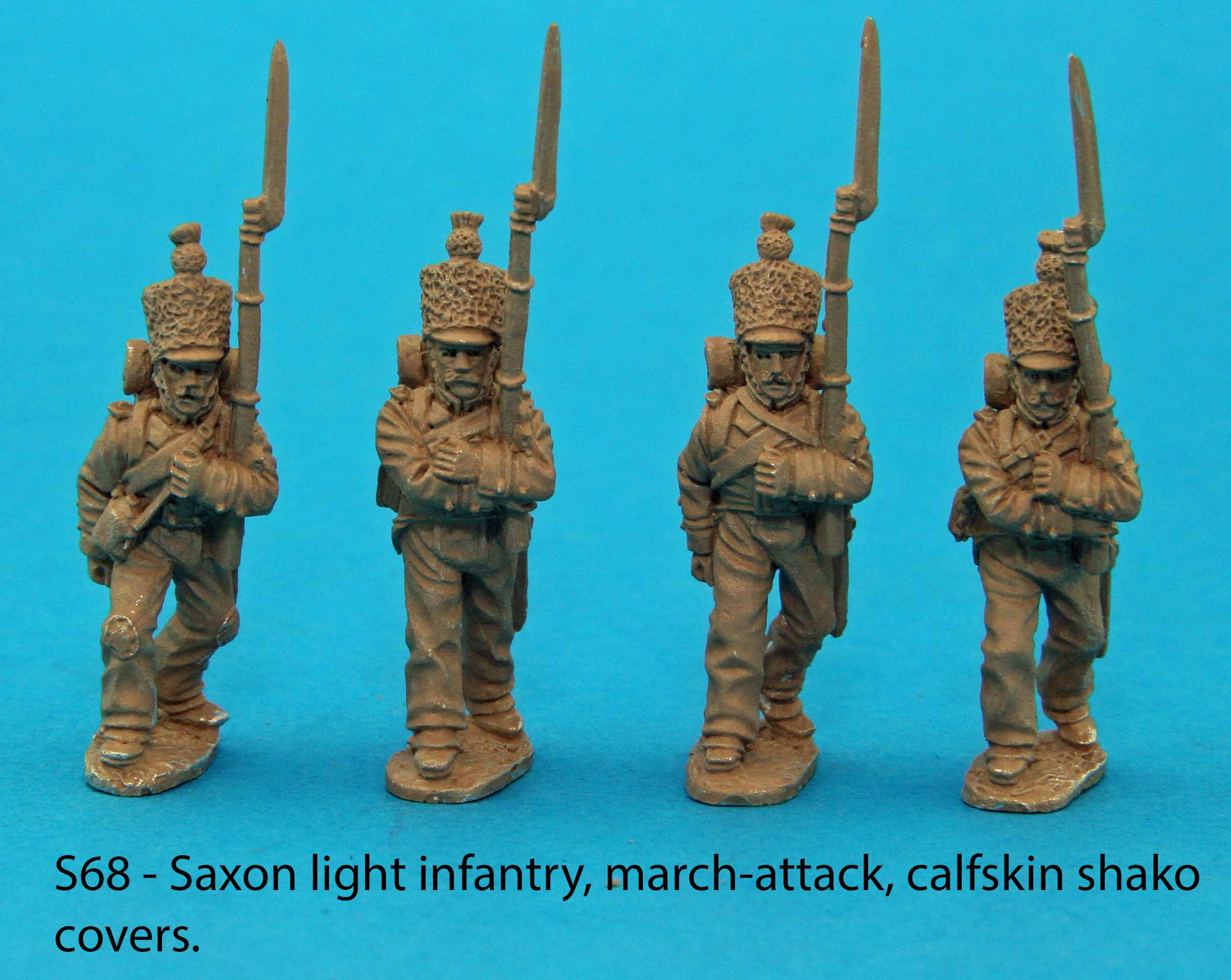 S68 - Saxon Light Infantry, march-attack. Calfskin.
